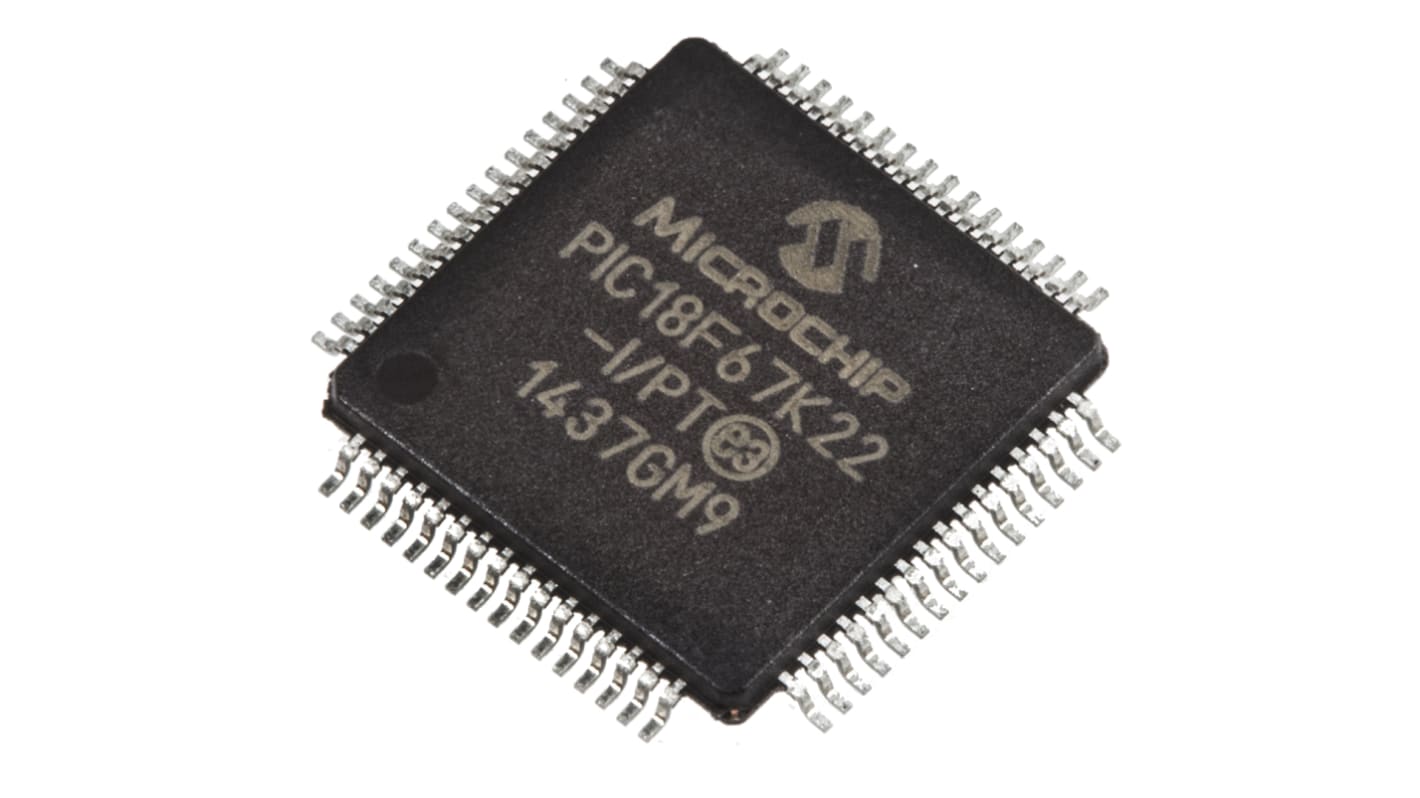 Microchip マイコン, 64-Pin TQFP PIC18F67K22-I/PT | RS