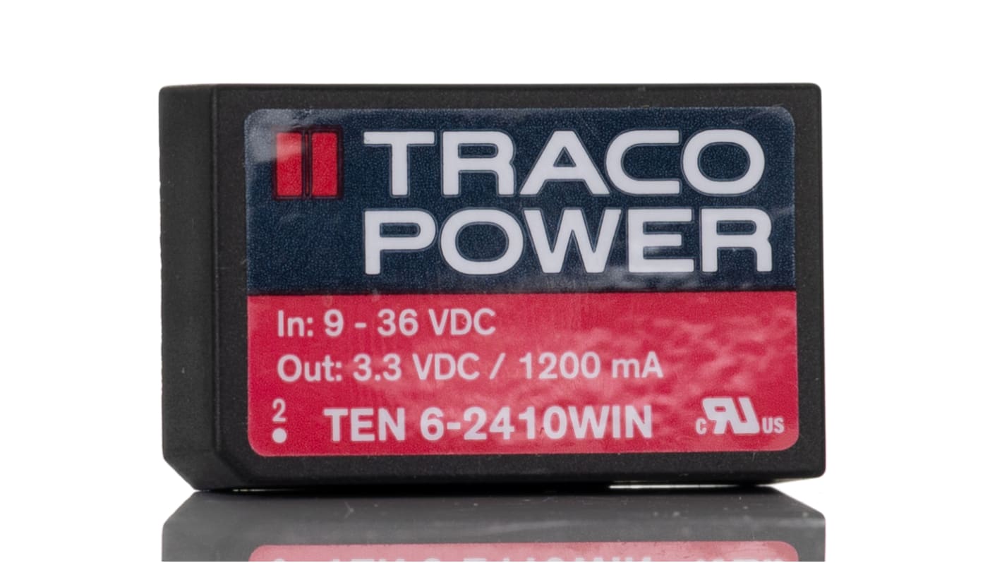 TRACOPOWER DC-DCコンバータ Vout：3.3V dc 9 → 36 V dc, 6W, TEN 6-2410WIN | RS