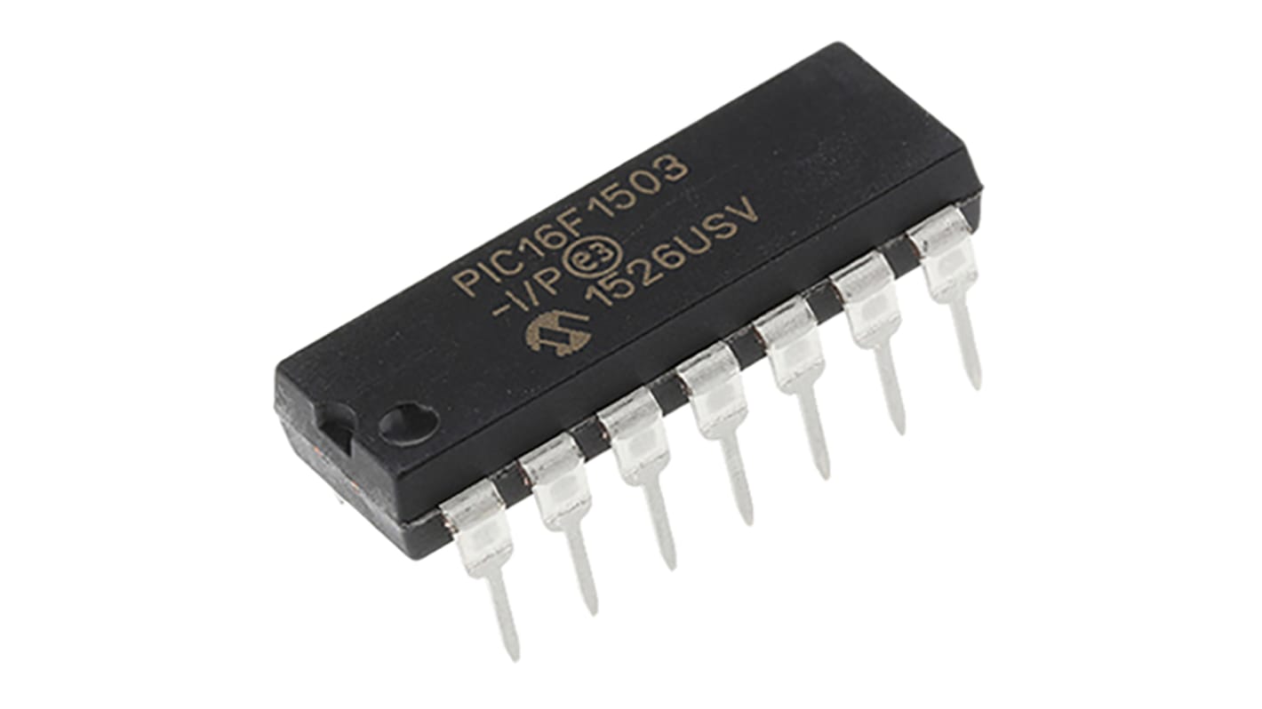 Microchip PIC16F1503-I/P, 8bit PIC Microcontroller, PIC16F, 20MHz, 2048 ...