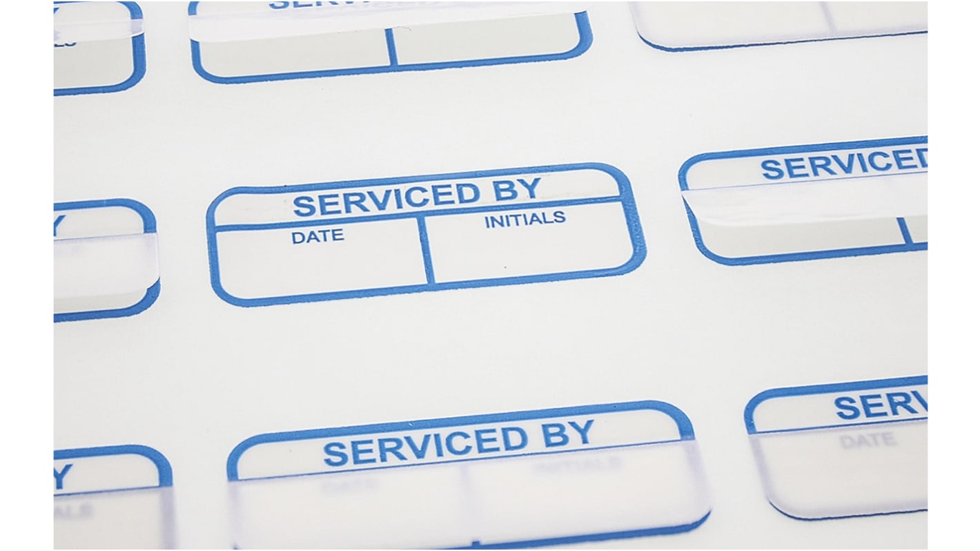 RS PRO Adhesive Pre-Printed Label-Serviced By-. Quantity: 120 | RS