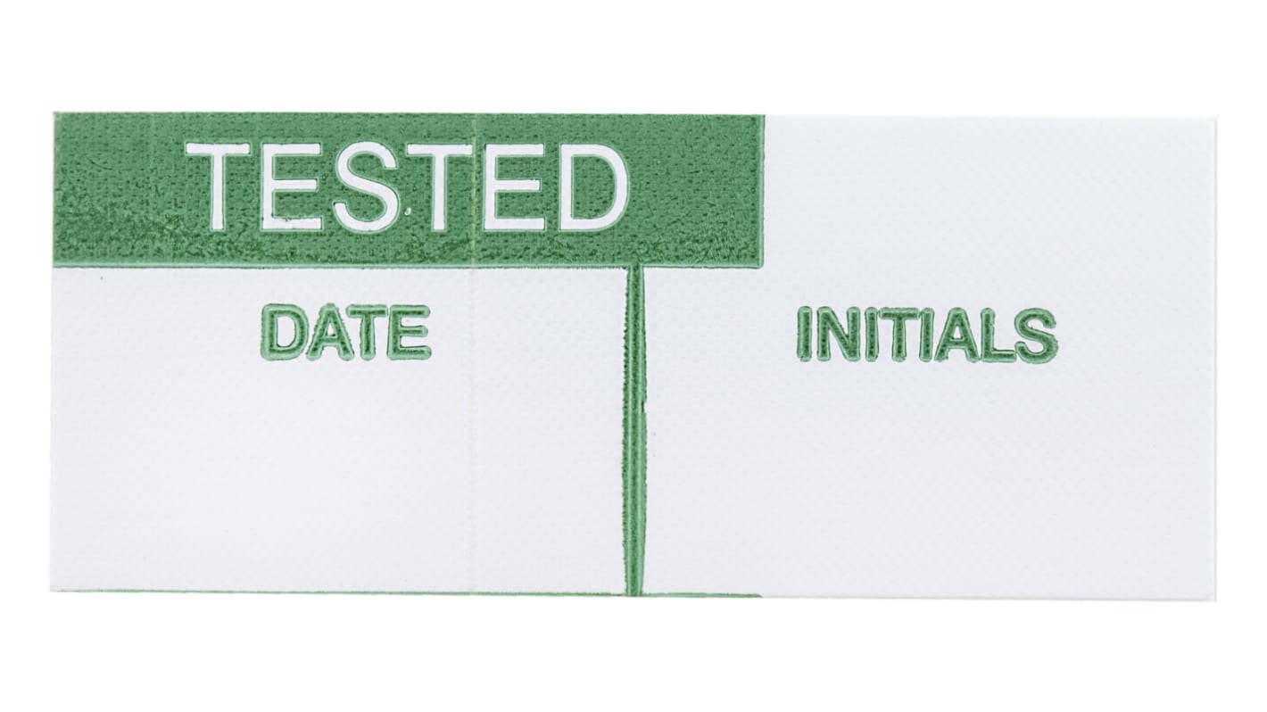 RS PRO Adhesive Pre-Printed Adhesive Label-Tested-. Quantity: 140 | RS