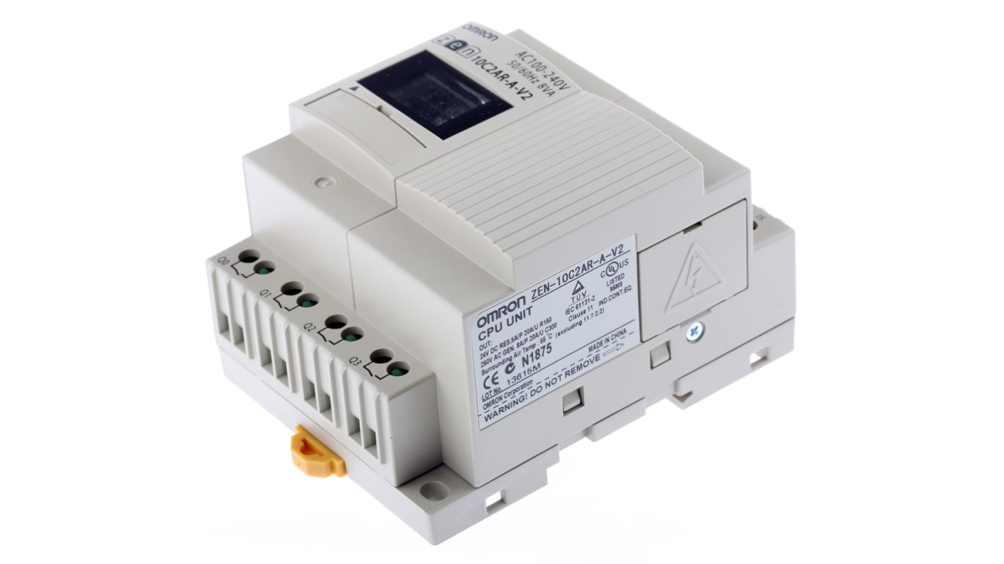 ZEN-10C2AR-A-V2 | Omron ZEN Series Logic Module, 85 → 264 V ac Supply, Relay Output, 6-Input ...