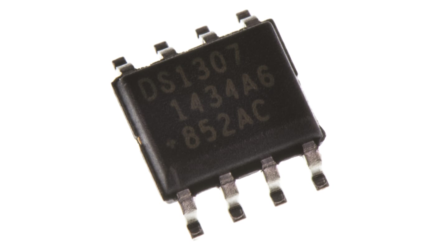 Maxim Integrated DS1307Z+T&R, Real Time Clock (RTC), 56B RAM Serial-I2C, 8-Pin SOIC | RS