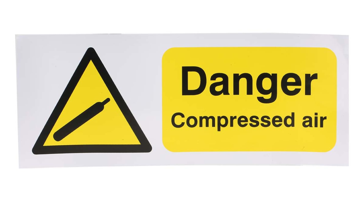 RS PRO Self-Adhesive General Hazard Hazard Warning Sign (English) | RS