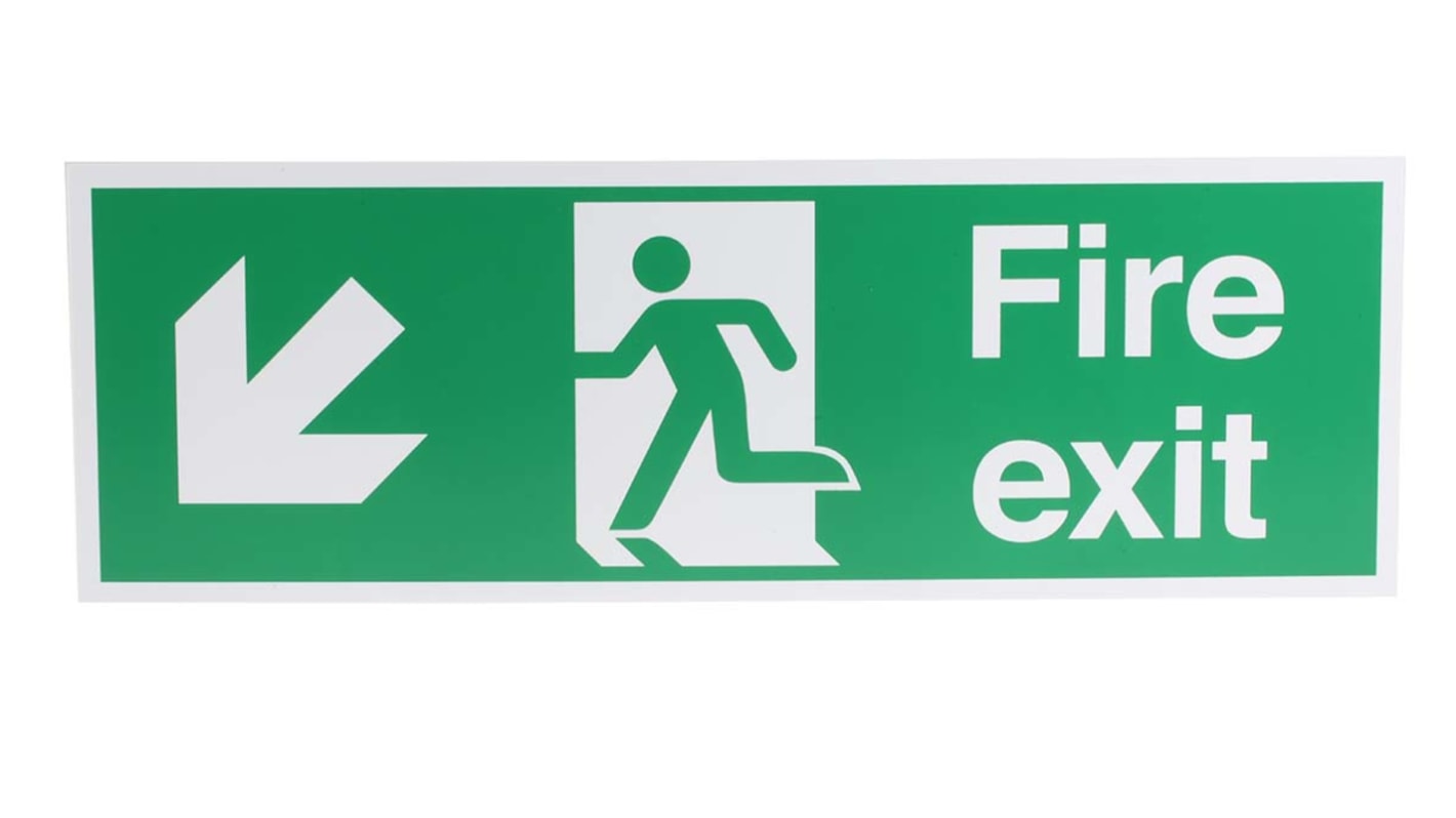 Plastic FIRE EXIT, Fire Exit, English, Exit Sign | RS