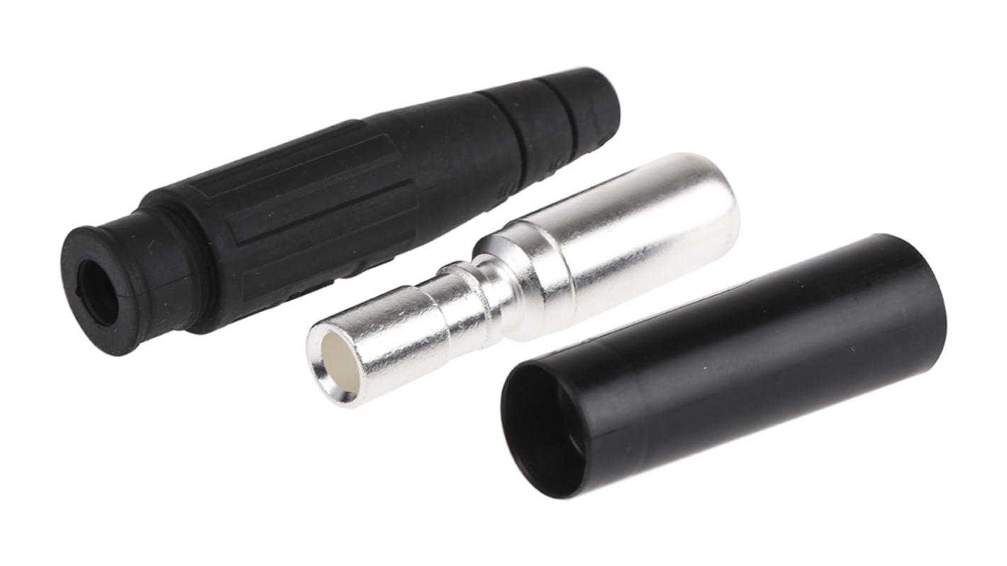 15.0020-21 | Staubli Black Female Banana Socket, 6 mm Connector, Crimp ...