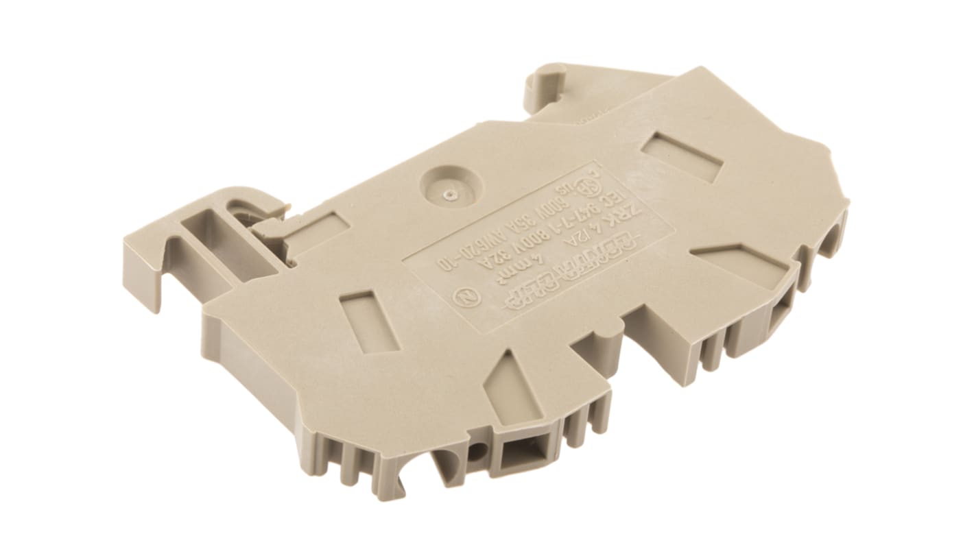 RS PRO Grey DIN Rail Terminal Block, 4mm², Double-Level, Spring Clamp ...