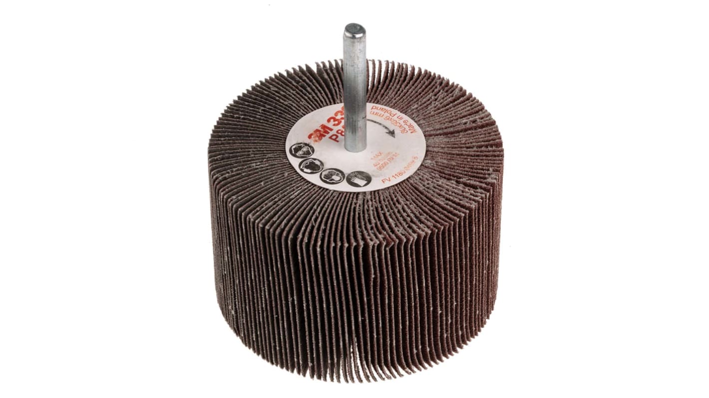 FC110075924 | 3M Aluminium Oxide Flap Wheel, 80mm Diameter, P80 Grit | RS