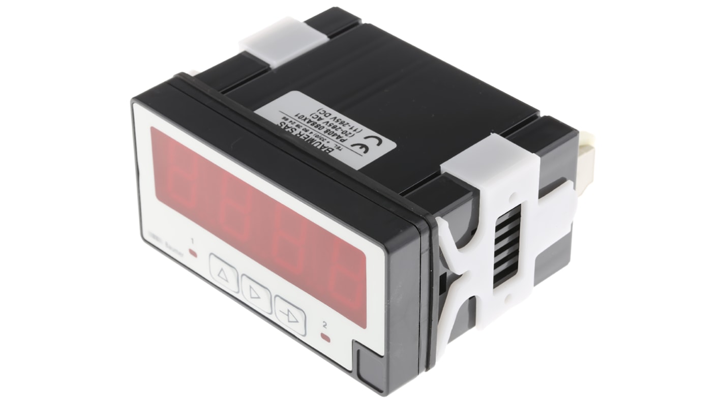 PA408.088AX01 | Baumer PA408 LED Digital Panel Multi-Function Meter, 45mm x 93mm | RS