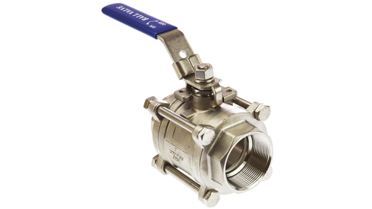 RS PRO Stainless Steel Full Bore, 2 Way, Ball Valve, BSPP 2in | RS