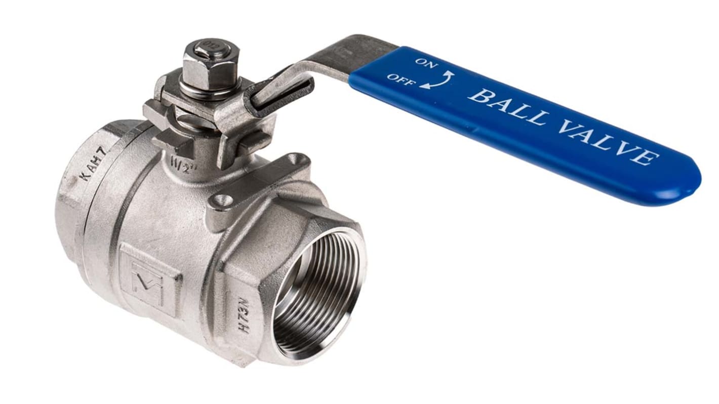 RS PRO Stainless Steel Full Bore, 2 Way, Ball Valve, BSPP 38.1mm | RS