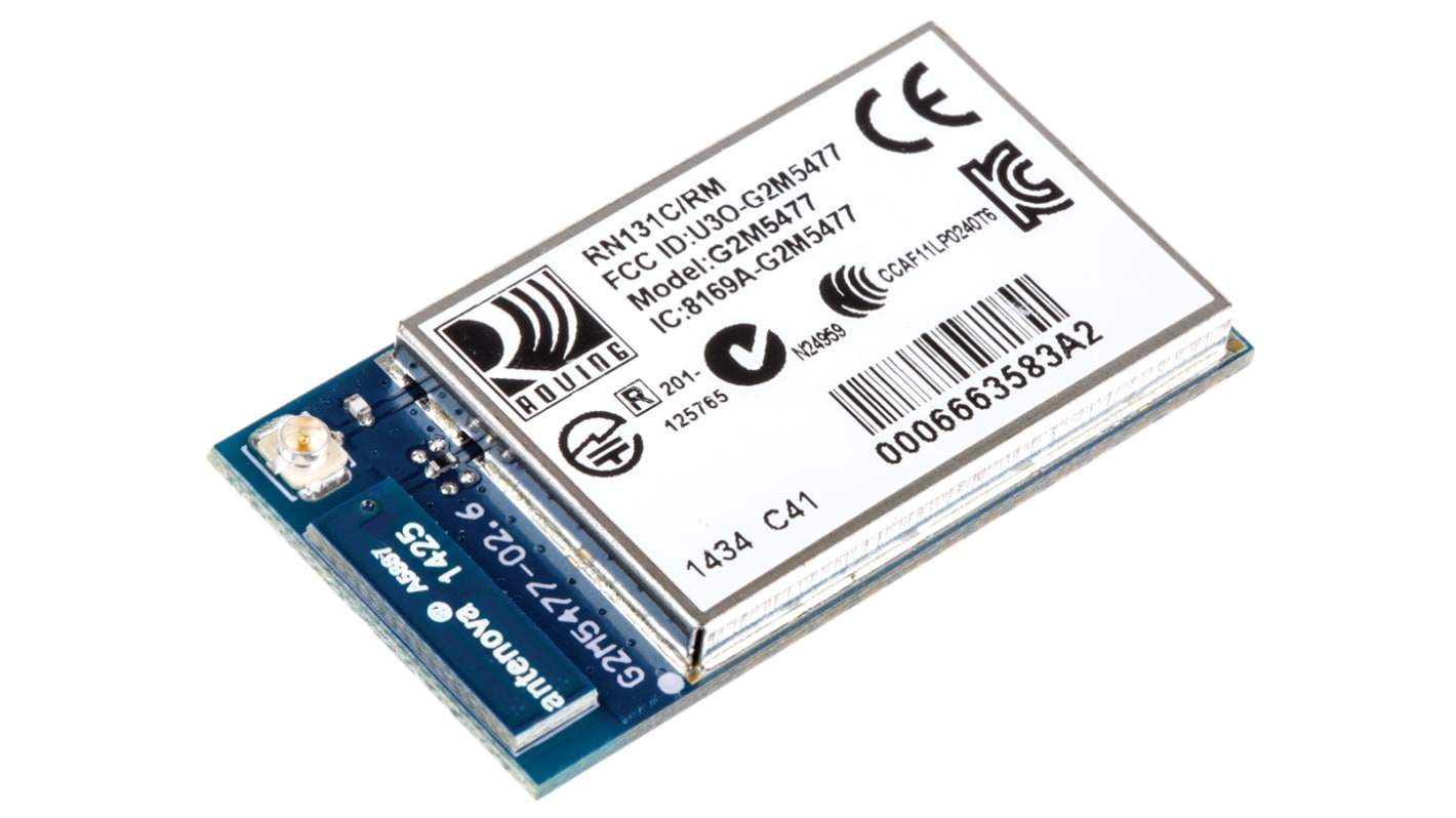 Microchip RN131C/RM 3 to 3.7V 6LoWPAN Module, IEEE 802.11 GPIO, SPI ...