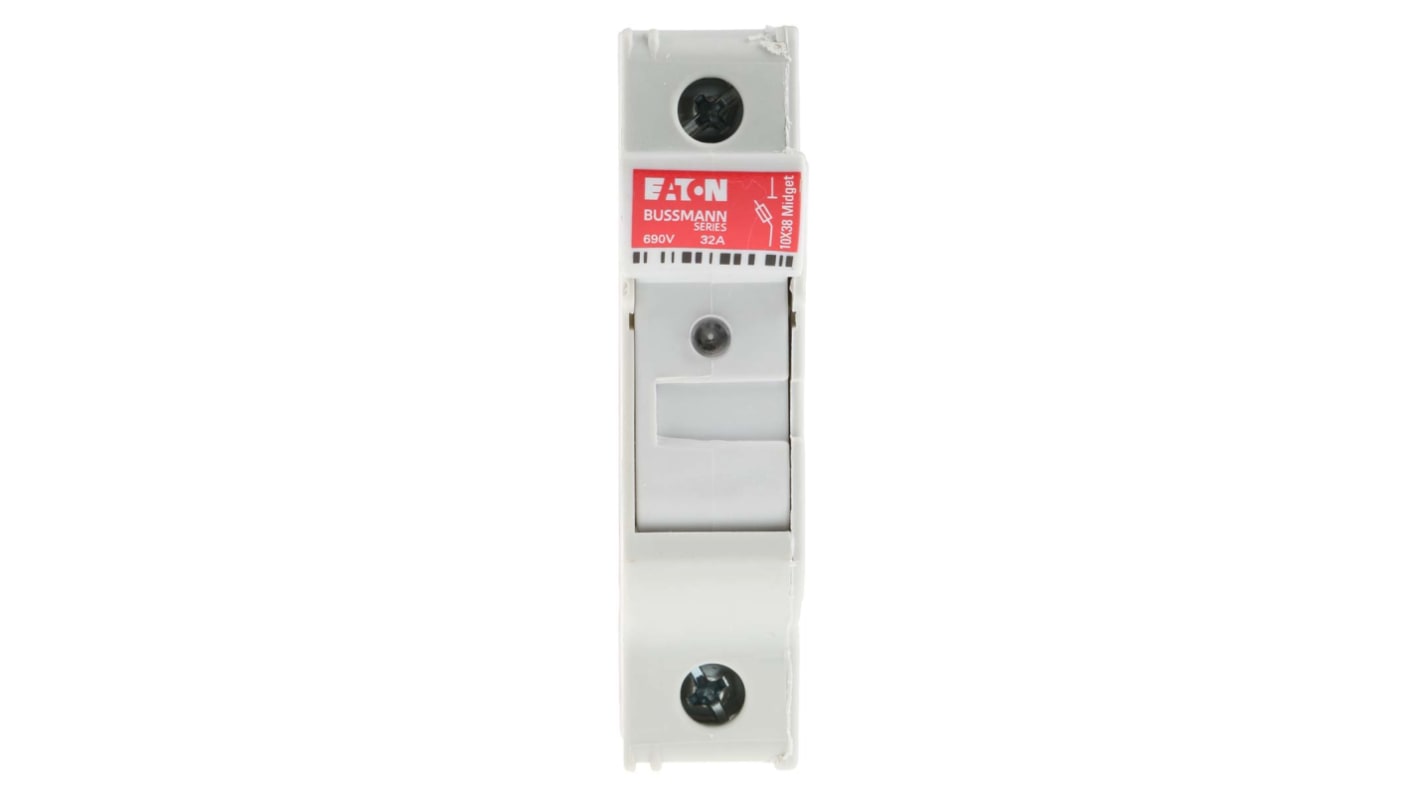 CHM1DIU | Eaton 32A Rail Mount Fuse Holder for 10 x 38mm Fuse, 1P, 690V ...