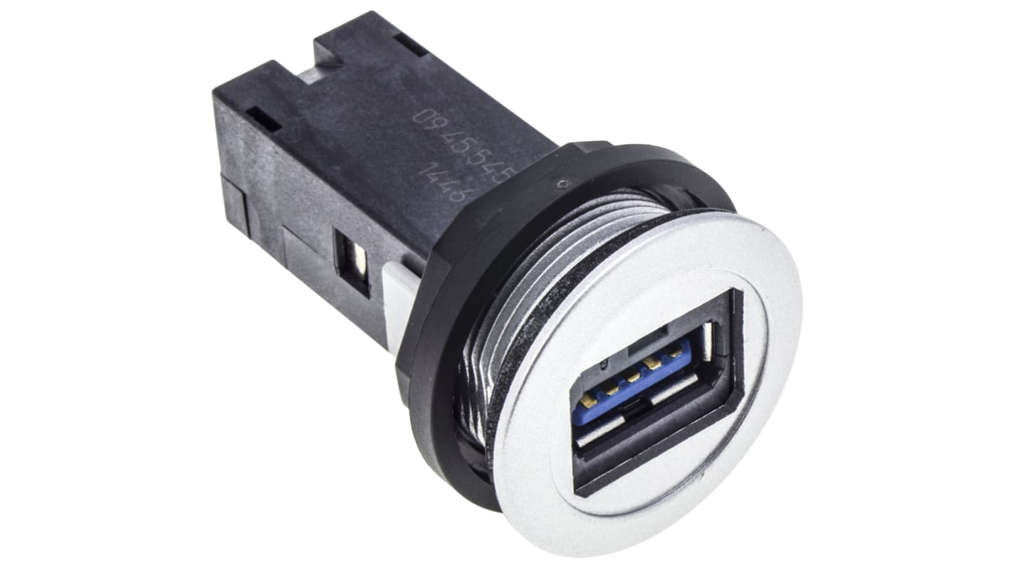 09454521902 | Harting Straight, Panel Mount, Socket Type A 3.0 USB ...