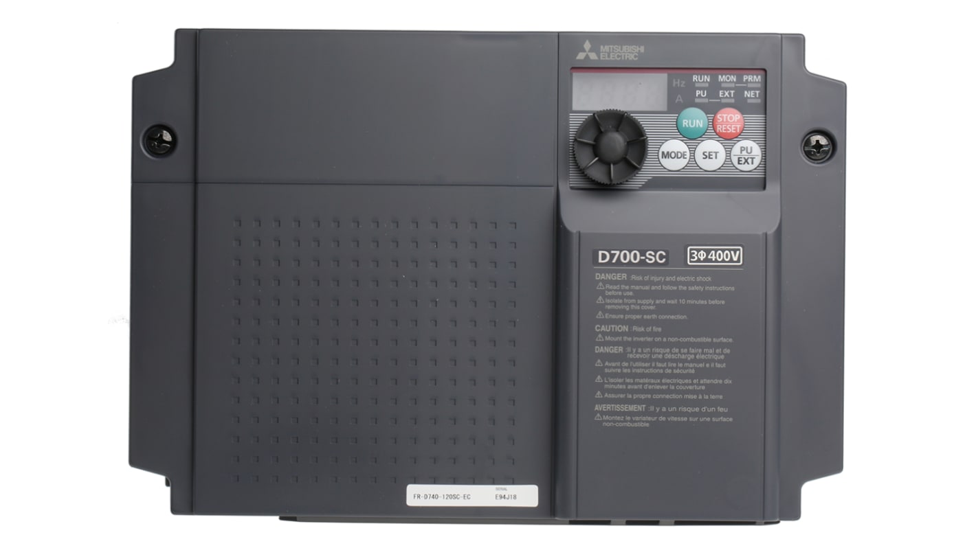 FR-D740-120SC-EC | Mitsubishi Inverter Drive, 5.5 kW, 3 Phase, 400 V ac ...