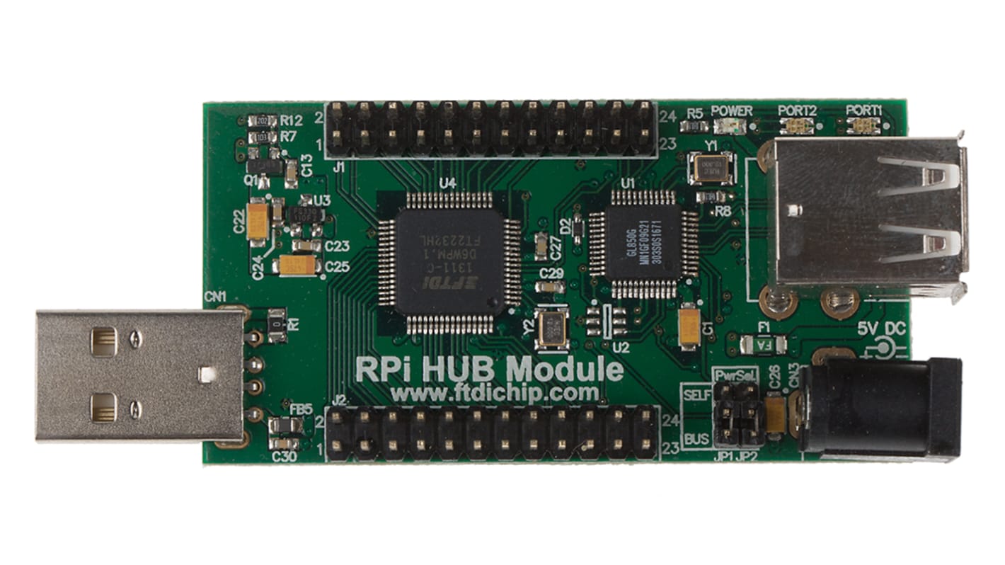 RPI-HUB-MODULE | FTDI Chip USB Expansion Add On Board for Raspberry Pi | RS