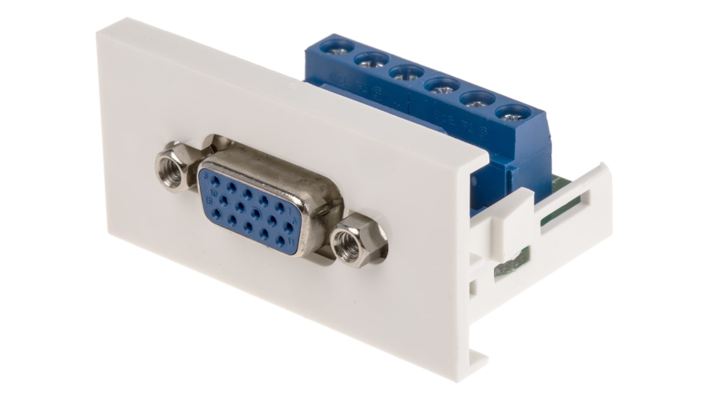 RS PRO Single Gang 1 Way Female VGA Faceplate | RS