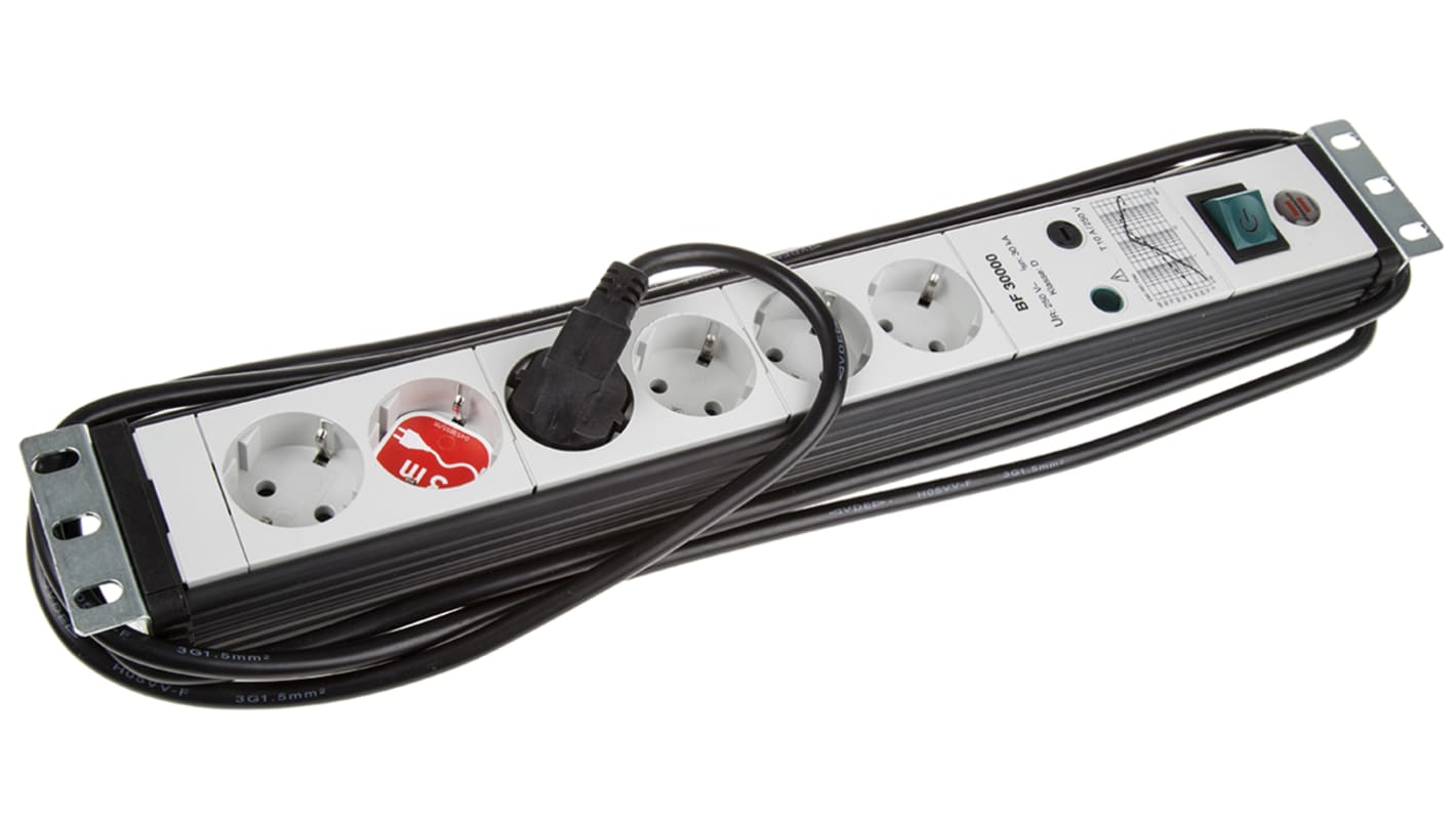 1156057396 | brennenstuhl 3m 6 Socket Type F - German Schuko Extension ...