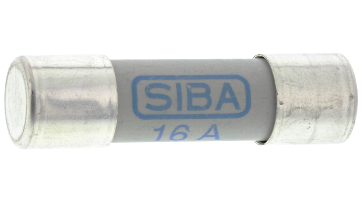 5021526.16 | SIBA 16A Ceramic Cartridge Fuse, 10 x 38mm | RS