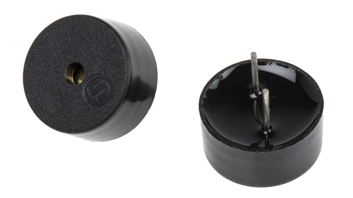 RS PRO 85dB Through Hole Square Wave External Piezo Buzzer, 12 x 5.5mm ...