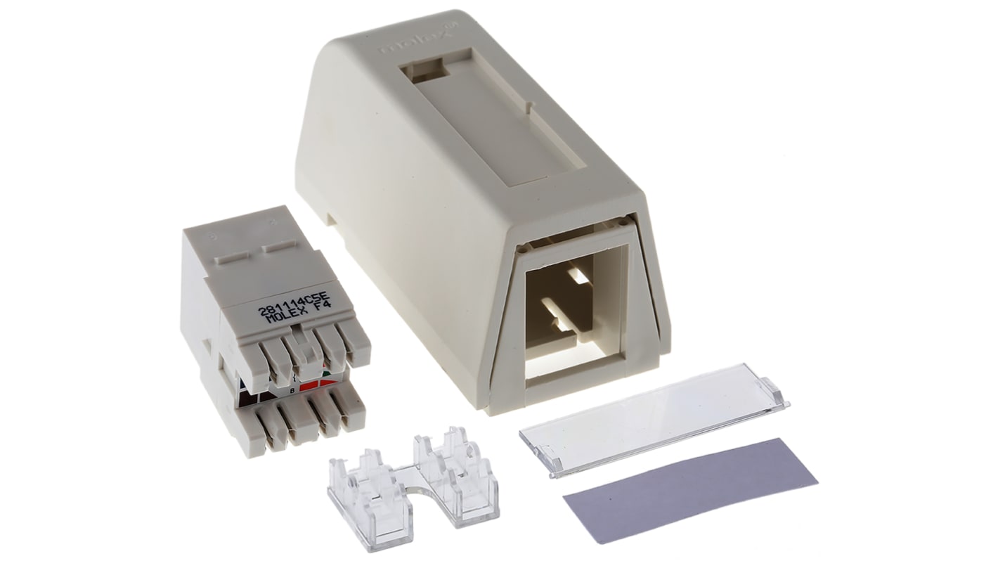 SBX-00006-02 | Molex Premise Networks Cat5e 1 Way RJ45 Surface Mount ...
