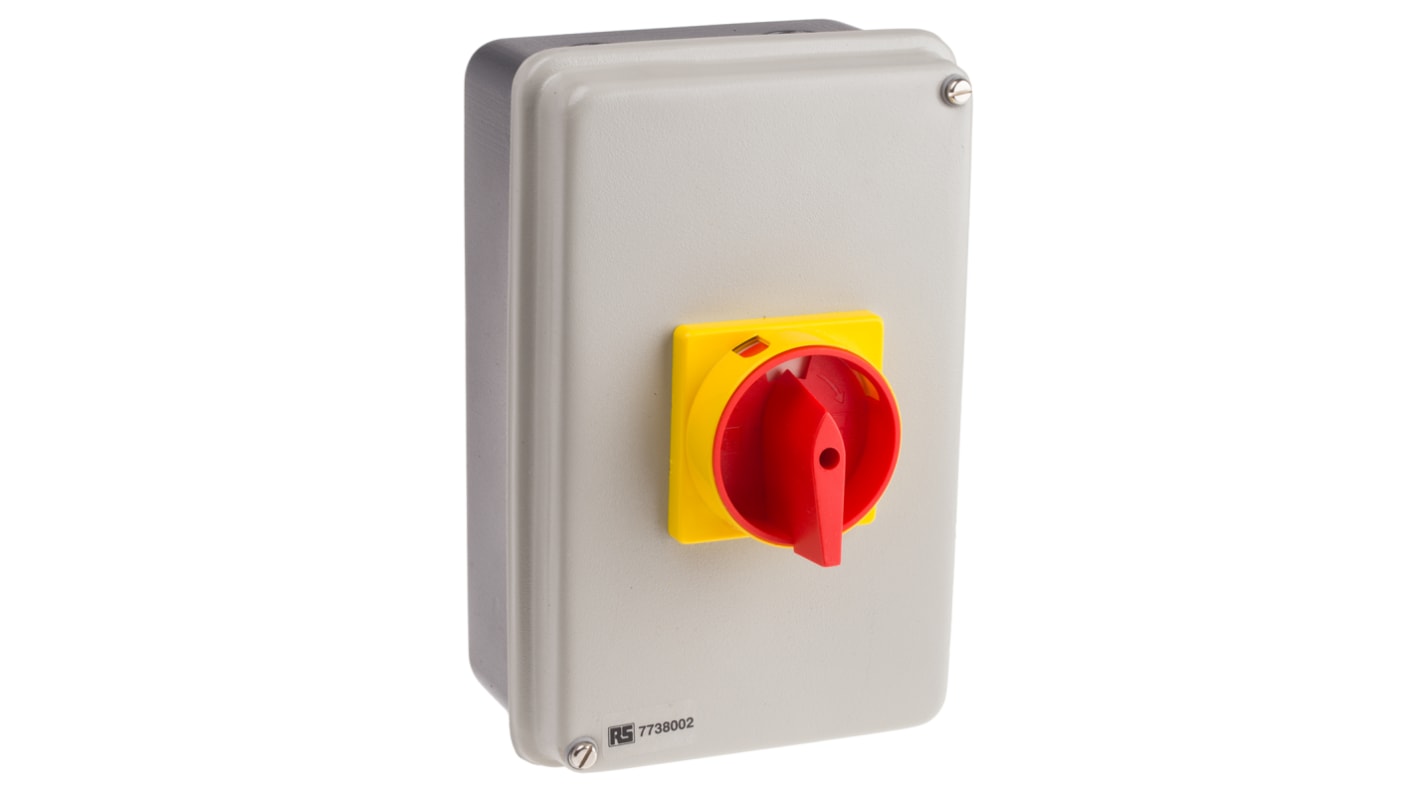 RS PRO 3P Pole Panel Mount Isolator Switch - 25A Maximum Current, 11kW ...