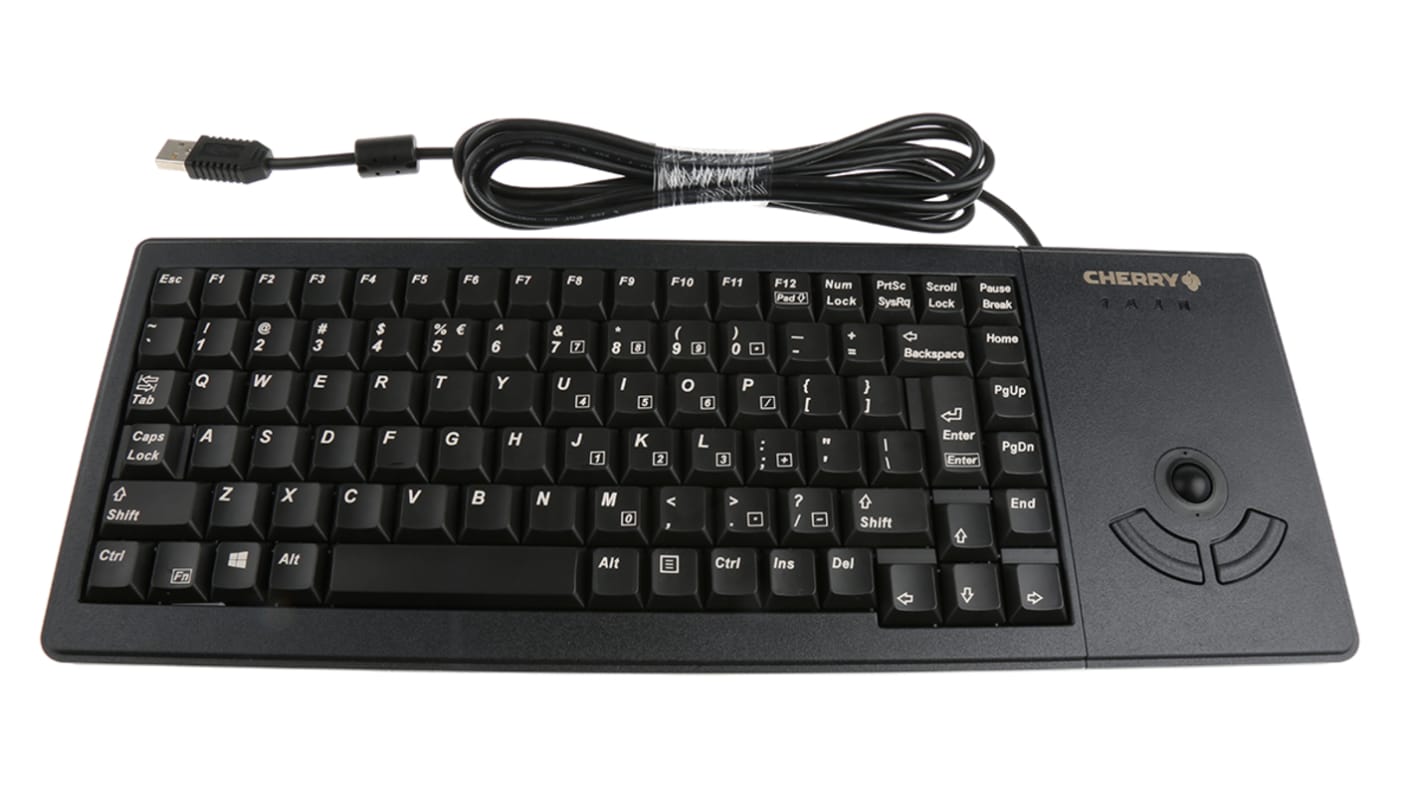 G84-5400LUMEU-2 | CHERRY Wired USB Compact Trackball Keyboard, QWERTY ...