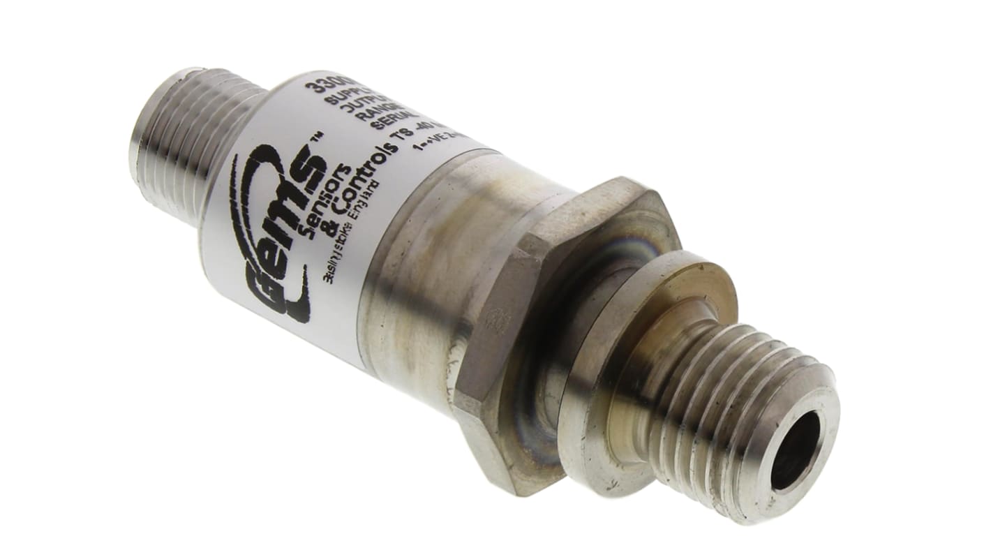 3300B02B5G01E000 | Gems Sensors Pressure Sensor, 0bar Min, 2.5bar Max, Analogue Output, Gauge ...