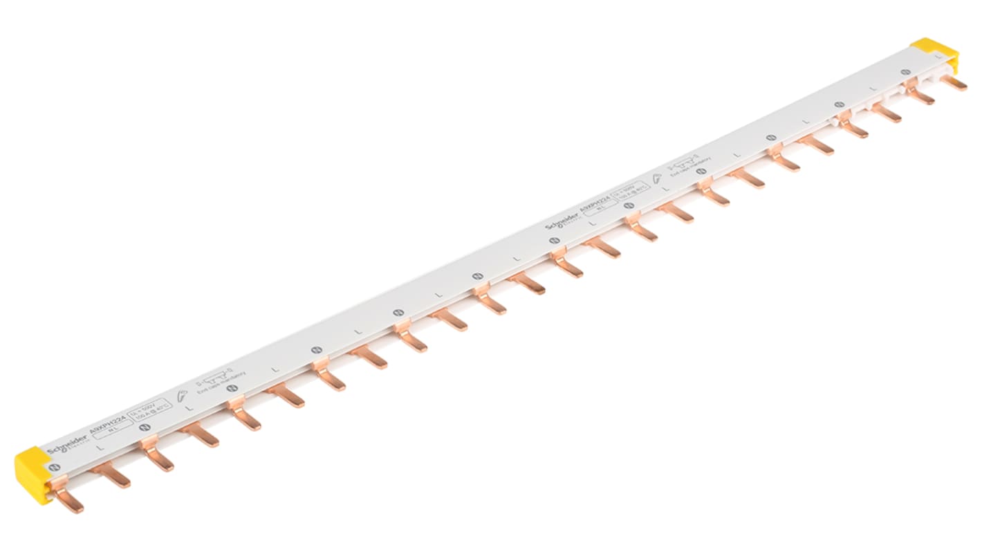 A9XPH224 | Schneider Electric Acti 9 2 Phase Busbar, 415V ac, 18mm ...