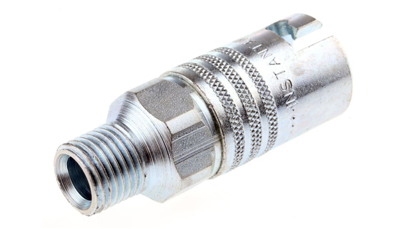 RS PRO Steel Male Pneumatic Quick Connect Coupling, G 1/4 Male Threaded ...