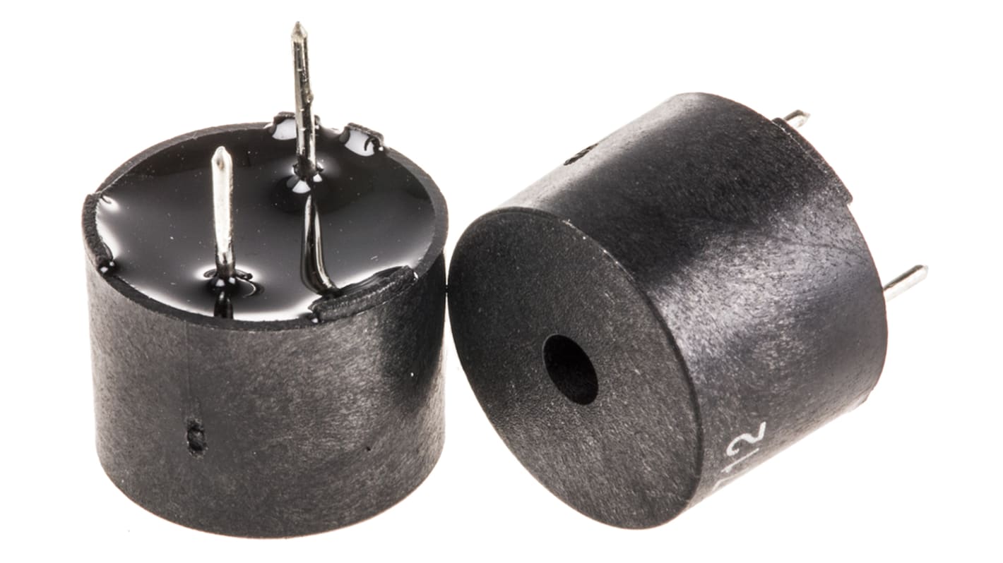 RS PRO 85dB Through Hole Continuous External Magnetic Buzzer Component ...