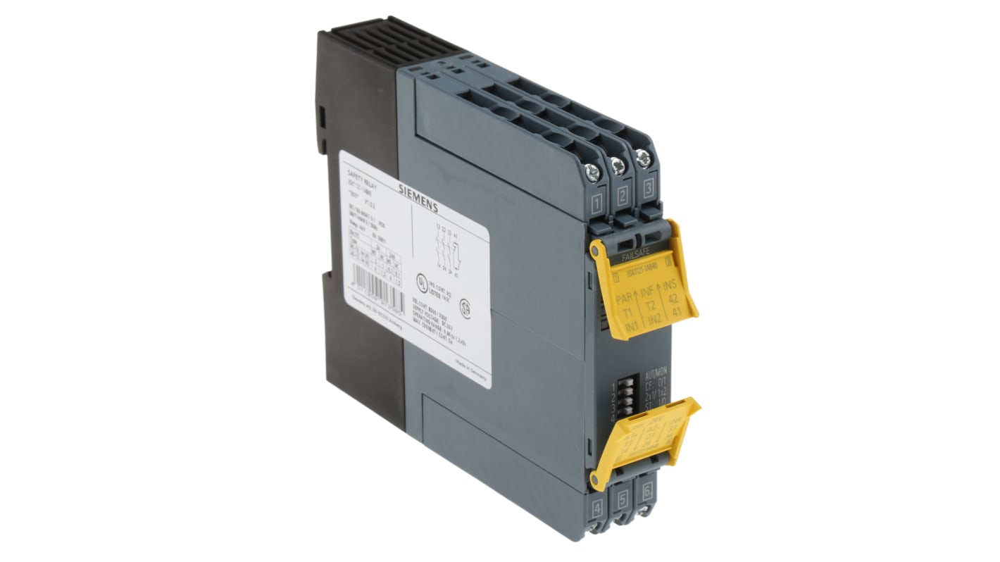 3SK1121-1AB40 | Siemens 安全继电器, 3SK1系列, 4安全触点 24V 直流 | RS