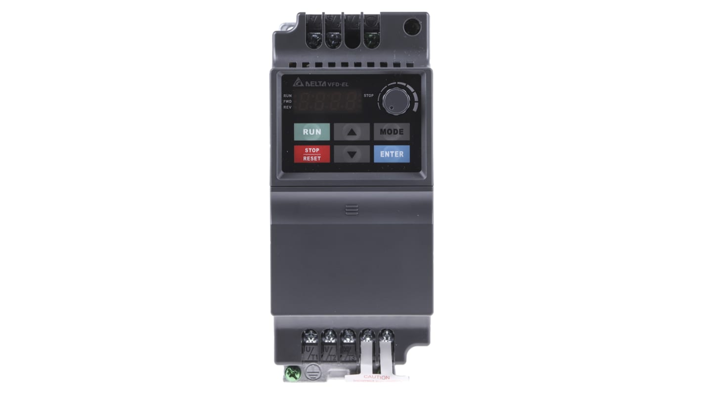 VFD004EL21A | Variador de frecuencia Delta Electronics serie VFD-EL, 0,4 kW, 230 V ac, 1 fase, 6 ...