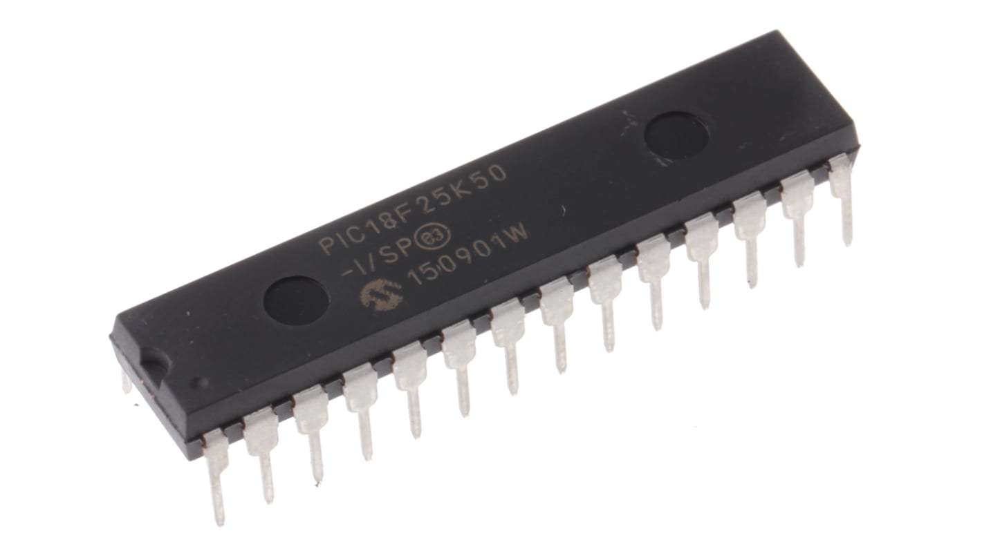 Microchip PIC18F25K50-I/SP, 8bit PIC Microcontroller, PIC18F, 48MHz, 32 kB Flash, 28-Pin SPDIP | RS