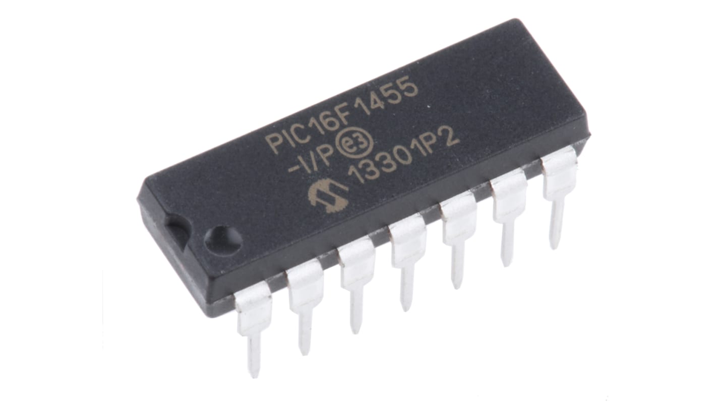 Microchip PIC16F1455-I/P, 8bit PIC Microcontroller, PIC16F, 48MHz, 14 kB Flash, 14-Pin PDIP | RS