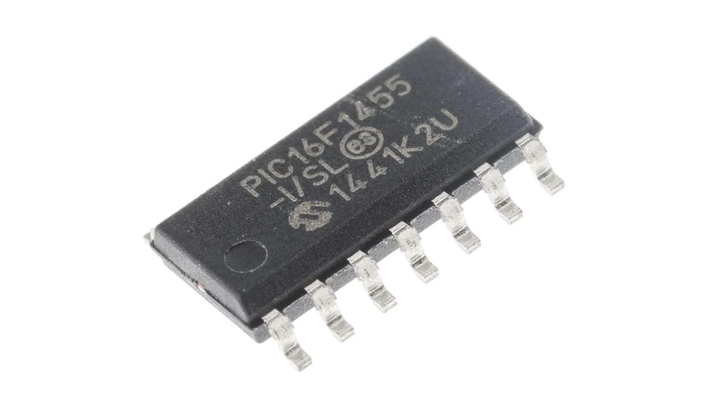 Microchip PIC16F1455-I/SL, 8bit PIC Microcontroller, PIC16F, 48MHz, 14 kB Flash, 14-Pin SOIC | RS
