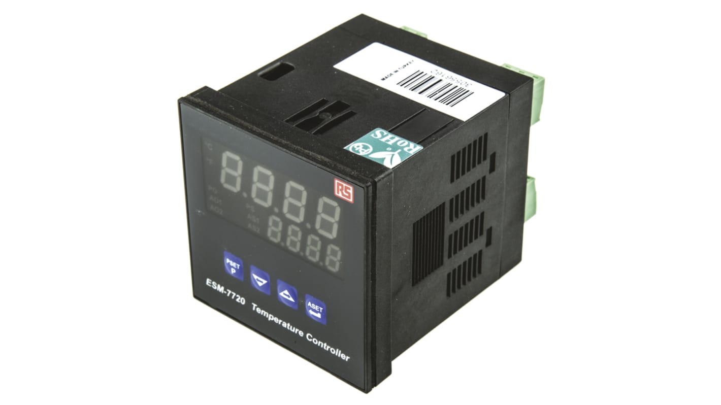 RS PRO Panel Mount PID Temperature Controller, 72 x 72mm, 3 Output SSR ...