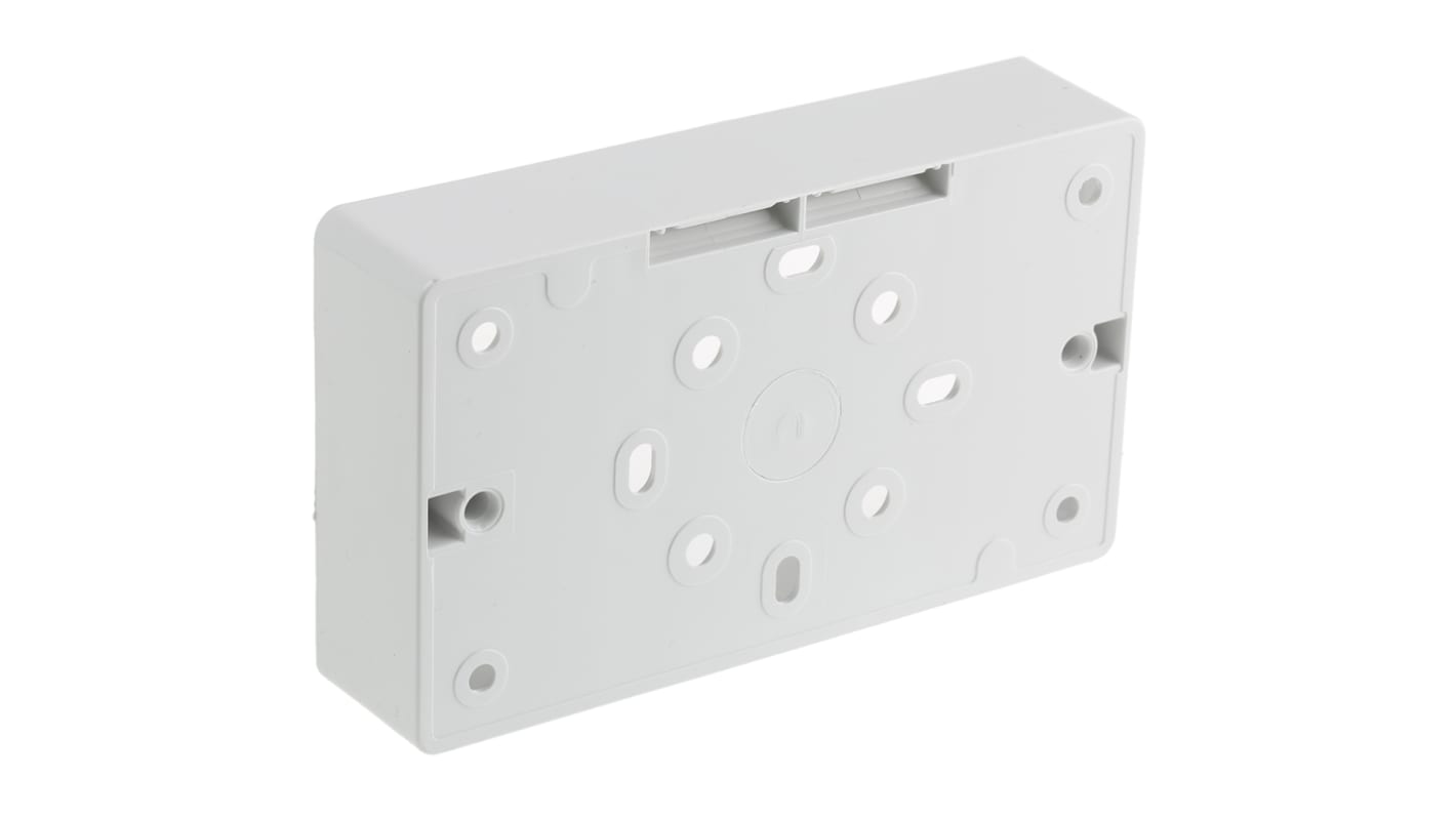 K2183WHI | MK Electric PVC Back Box, 2 Gangs, 87 x 148mm | RS