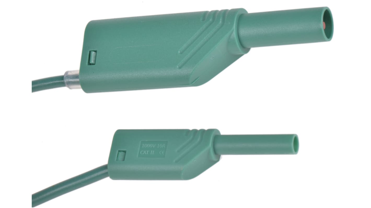 975163104 | Hirschmann Test & Measurement, 10A, 1000V ac/dc, Green, 1m ...