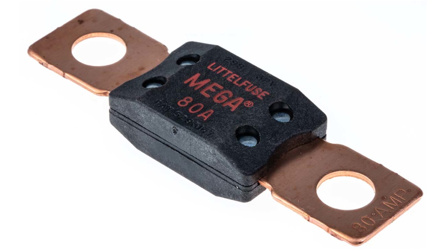 0298080.ZXEH | Littelfuse 80A Red Bolt Down Car Fuse, 32V dc | RS