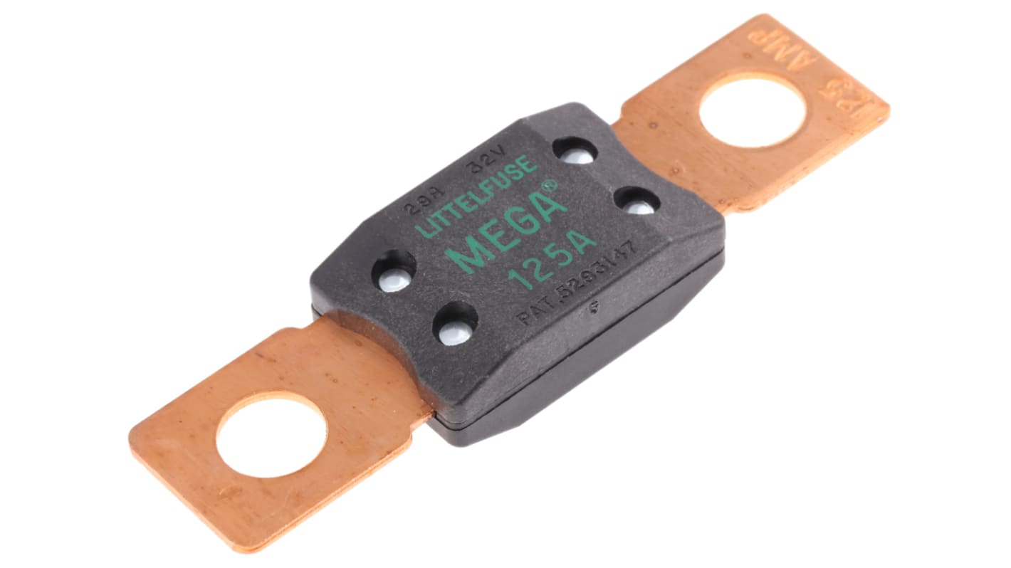 0298125.ZXEH | Littelfuse 125A Green Bolt Down Car Fuse, 32V dc | RS