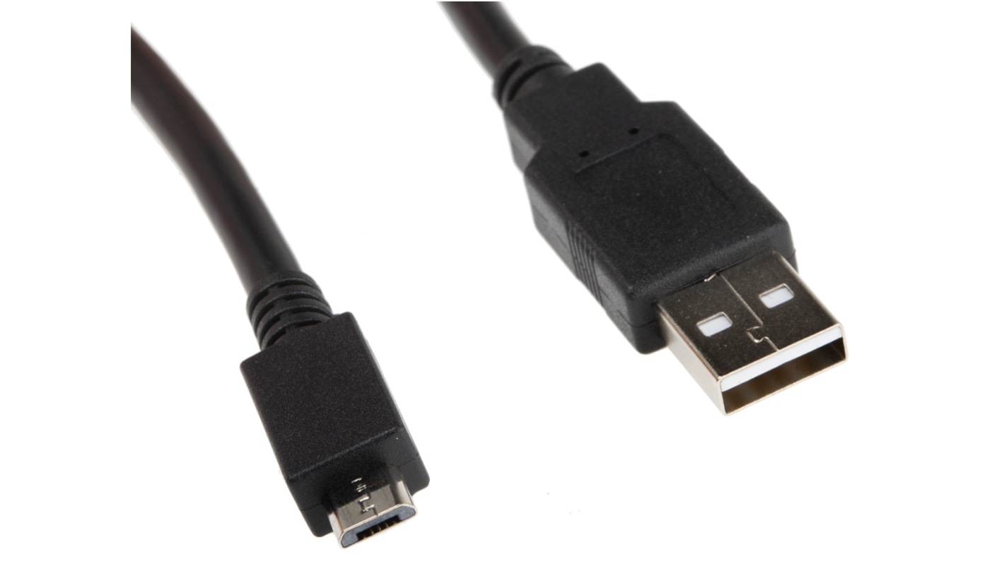 11.02.8755-10 | Roline USB 2.0 Cable, Male USB A to Male Micro USB B ...