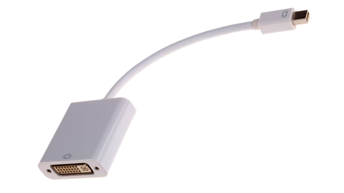 Roline Male Mini DisplayPort to Female DVI-I Dual Link Cable, 100mm | RS