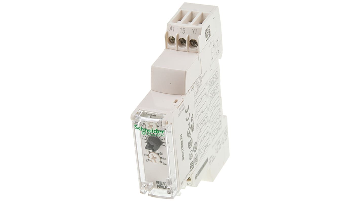 RE17RMJU | Schneider Electric DIN Rail Multi Function Timer Relay, 12V ...