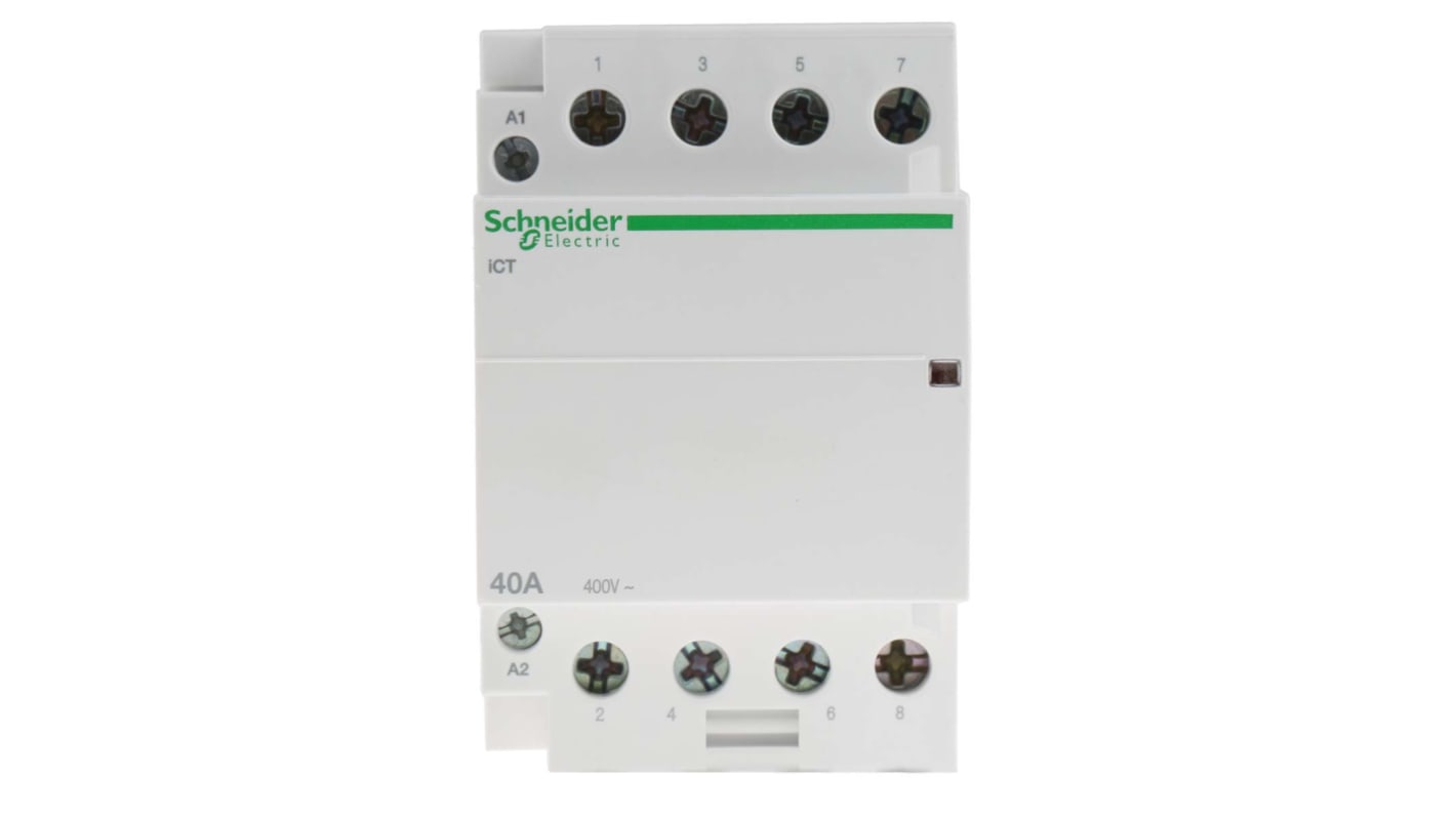 A9C20844 | Contacteur Schneider Electric série iCT, 4 pôles , 4 N/O, 40 ...
