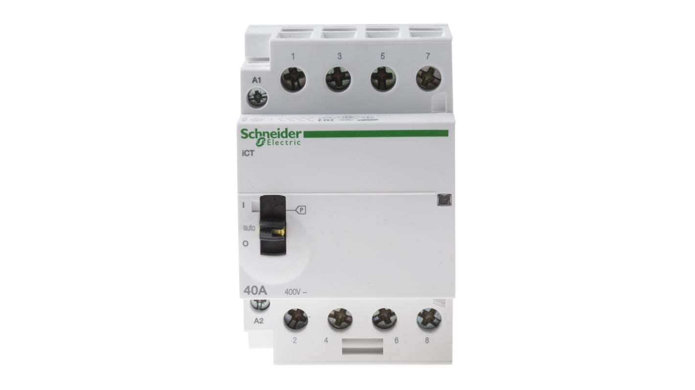 A9C21844 | Schneider Electric Acti9 iCT iCT Contactor, 230 V ac Coil, 4 ...