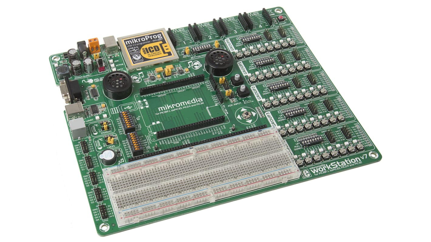 MIKROE-1189 | Kit de développement 2.8pouces mikromedia workstation, TFT, pour PIC18, dsPIC ...