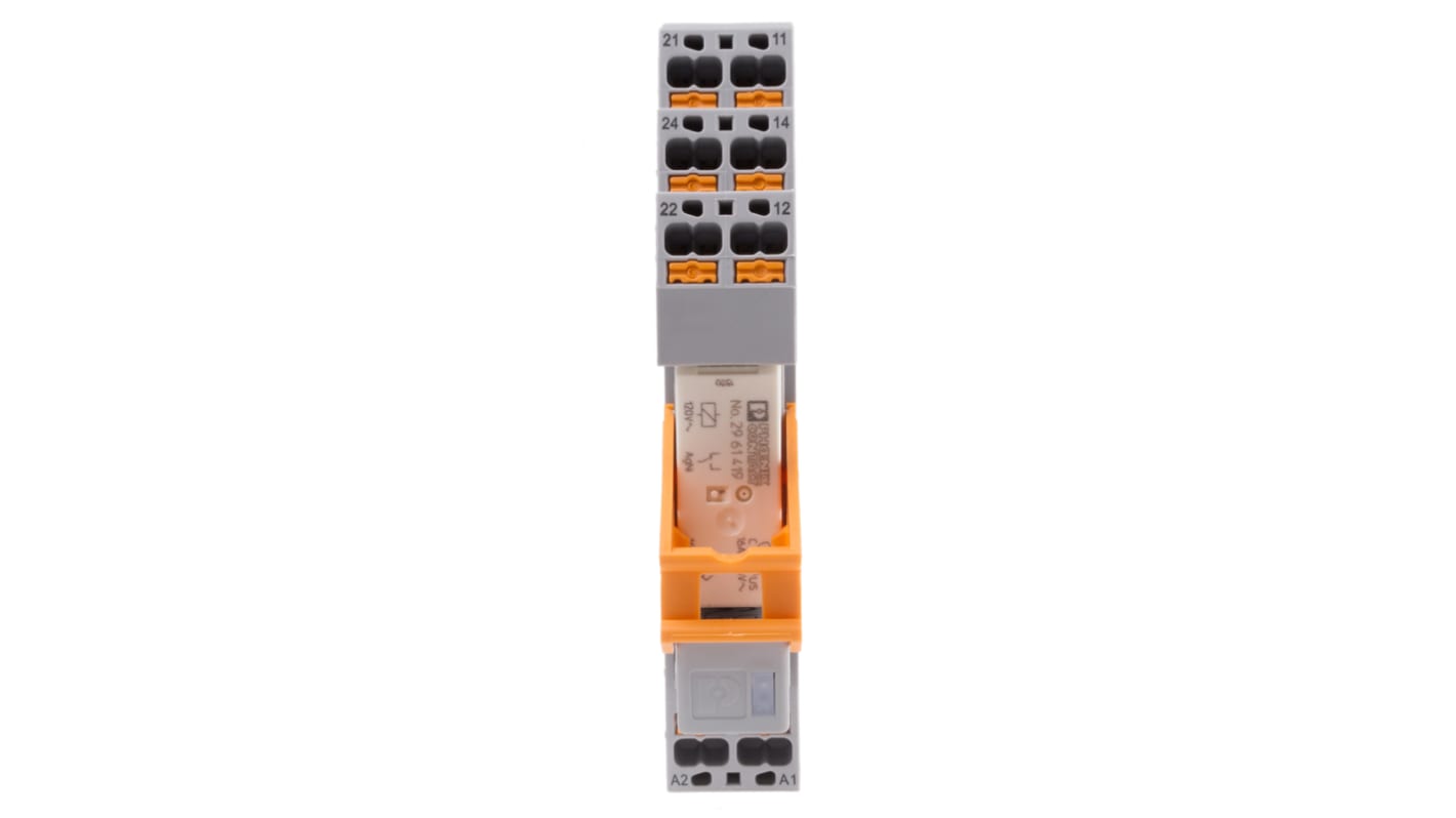 2903340 | Phoenix Contact DIN Rail Power Relay, 120V ac Coil, 25A ...
