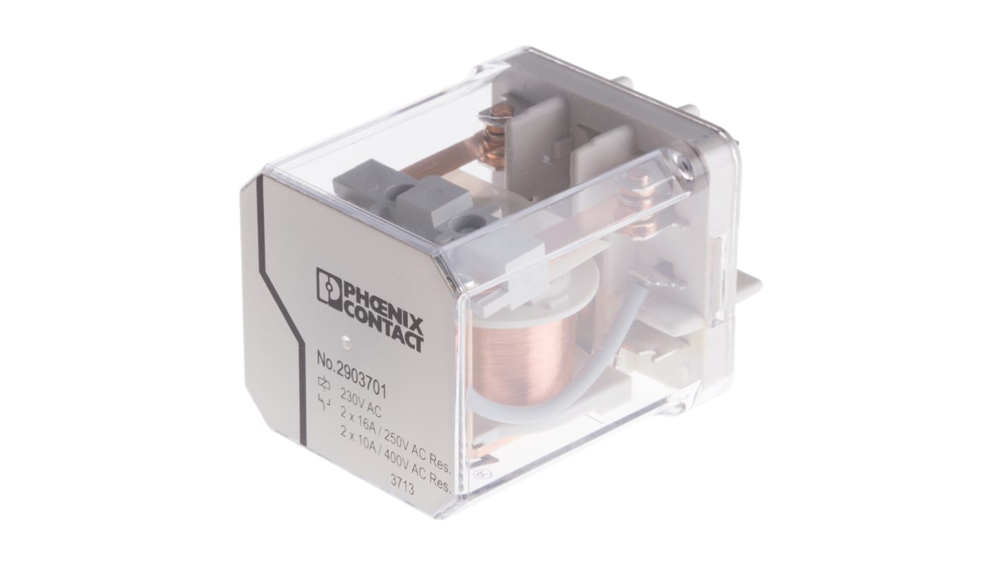 2903701 | Phoenix Contact リレー 230V ac, 2c接点 基板実装タイプ | RS