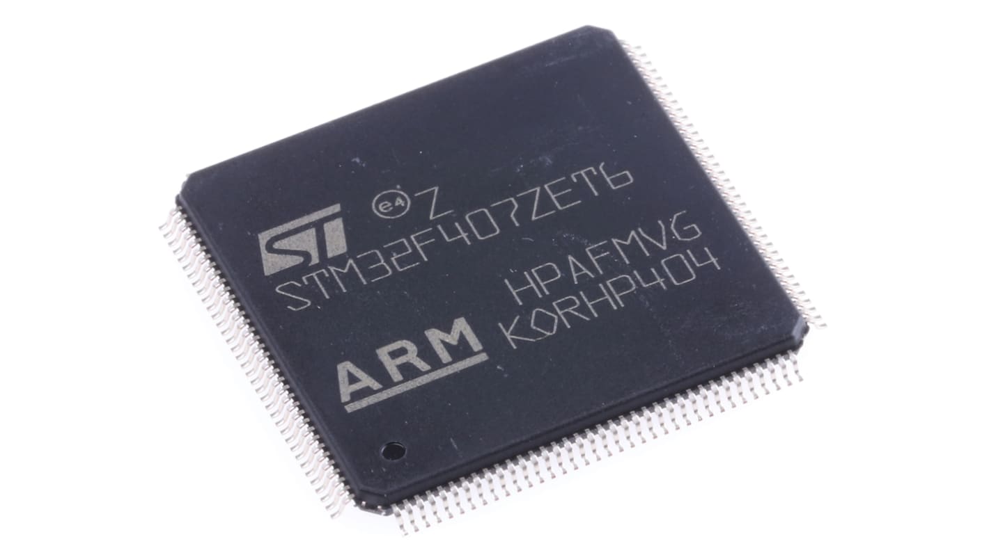 STMicroelectronics STM32F407ZET6, 32bit ARM Cortex M4 Microcontroller, STM32F4, 168MHz, 512 kB ...